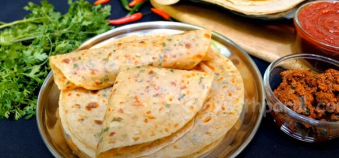 Chili Garlic Paratha Recipe | How to make Chilli Garlic Paratha Recipe ...
