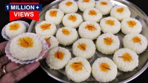 Easy Coconut Laddu Peda Recipe | Coconut laddu recipe | Coconut Peda Recipe