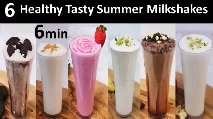 6 Different types of Milkshake Recipe | How to make Milkshake at Home ...