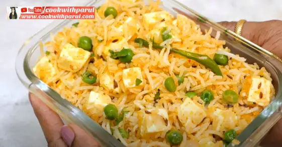 Matar Paneer Fried Rice Recipe | How to make Matar Paneer Pulao | Matar ...